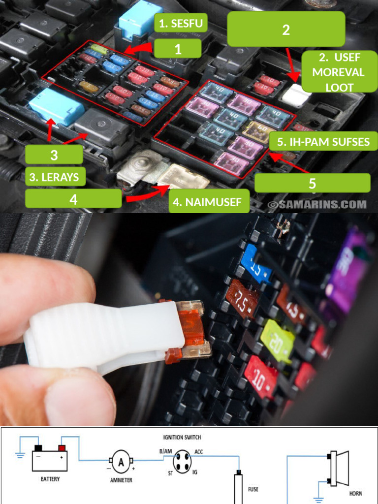Demo Horn teaching | PDF | Switch | Fuse (Electrical)