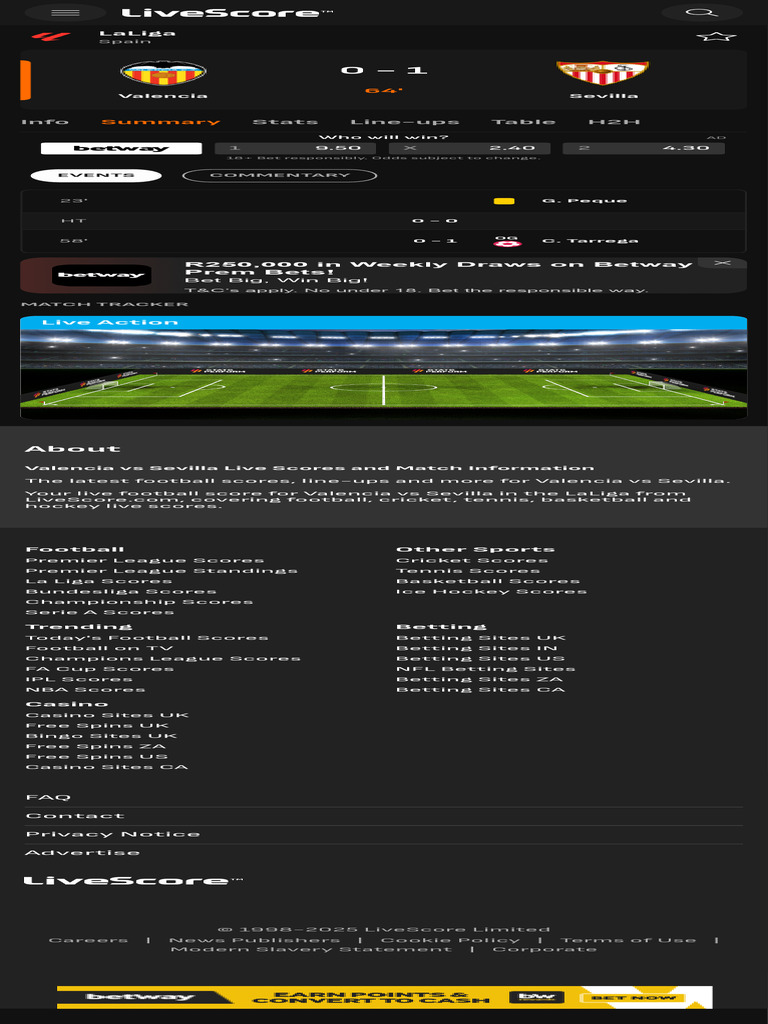 Live Football Scores, Fixtures & Results LiveScore | PDF