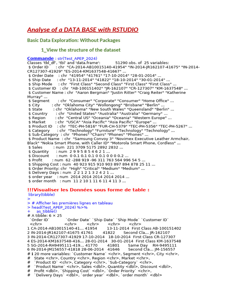 Data Analysis with RStudio: Overview | PDF