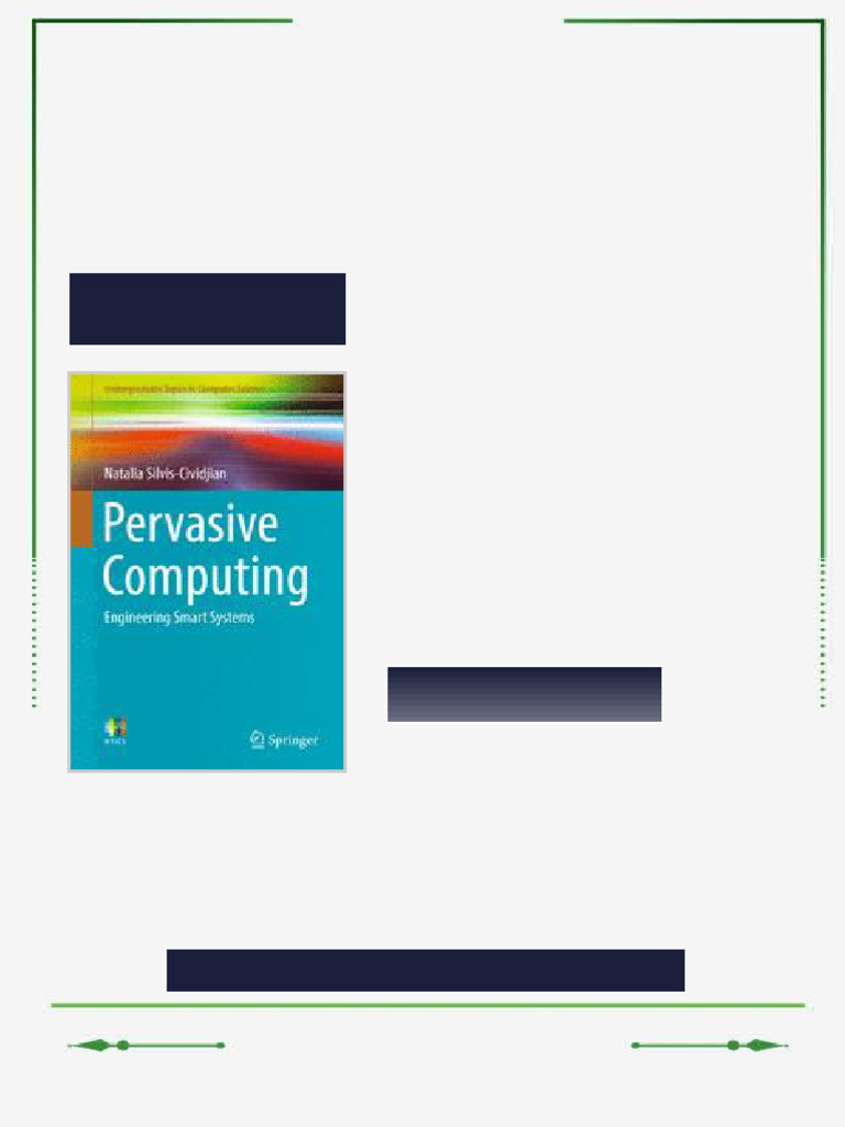 Pervasive Computing Engineering Smart Systems 1st Edition Natalia ...