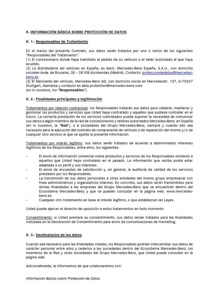 Información Básica Protección Datos | PDF