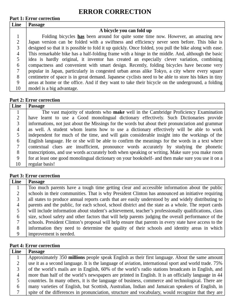 ERROR CORRECTION | PDF | English Language | Vitamin