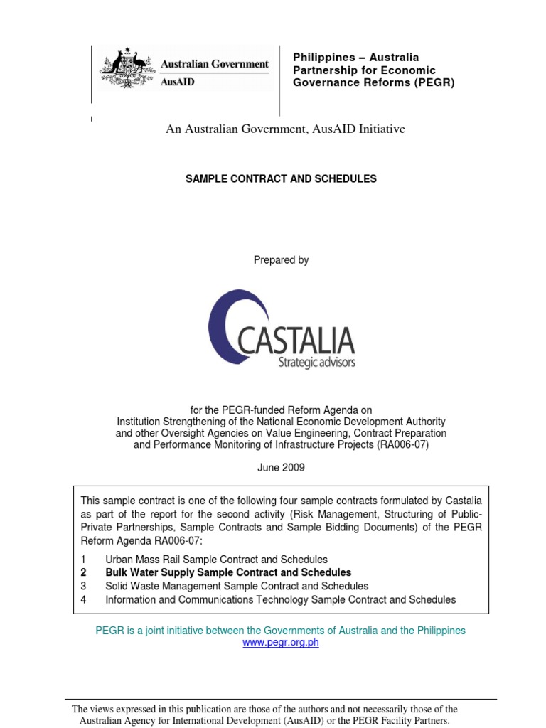 Bulk Water Supply Sample Contract | PDF | Indemnity | Insurance