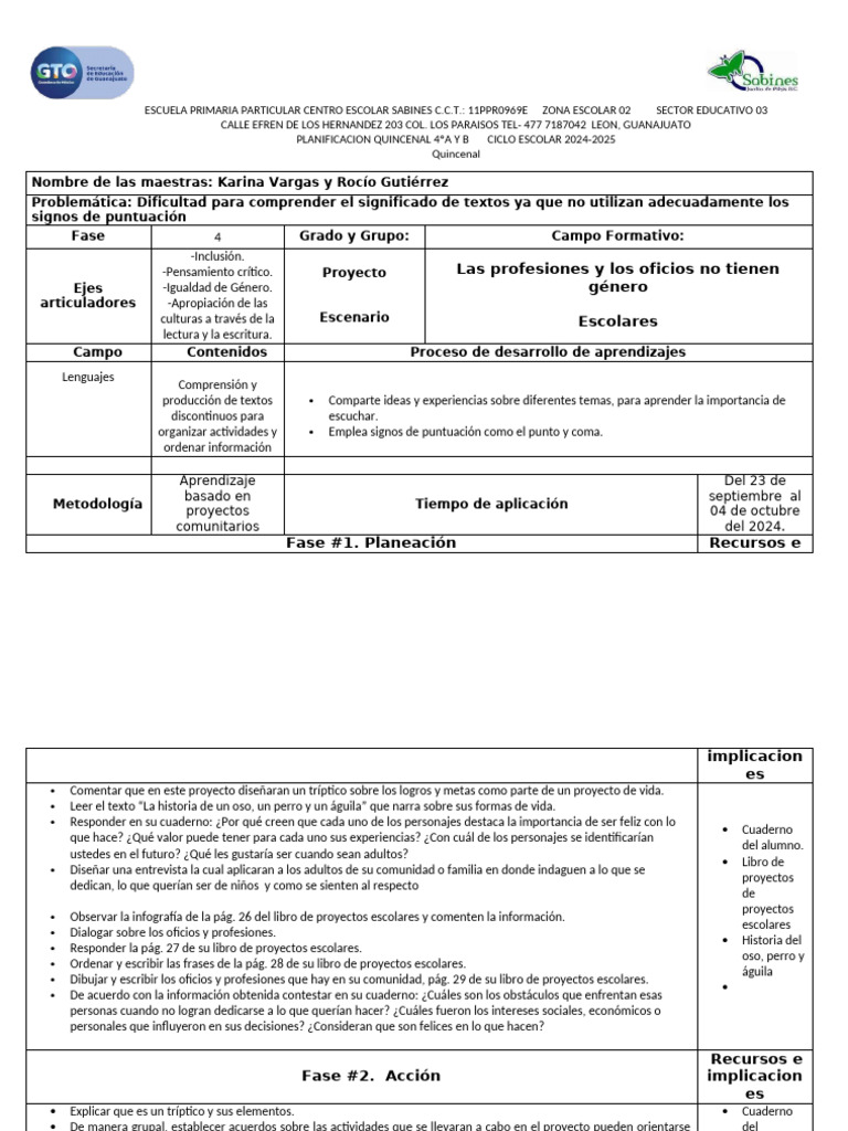 La profesiones y los oficios no tienen género | PDF | Pensamiento ...