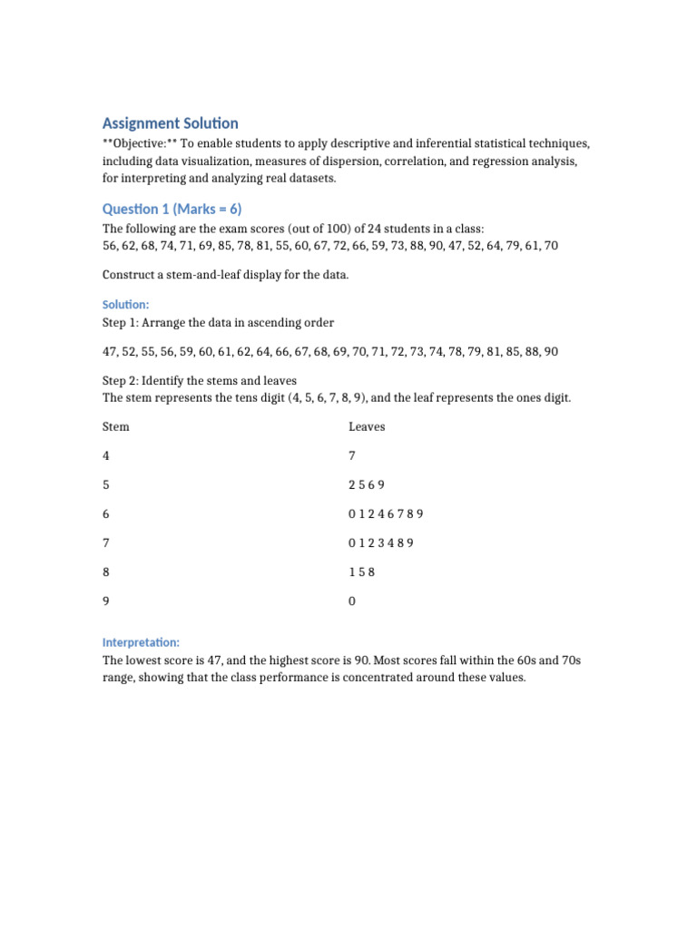 Assignment Solution Question1 | PDF