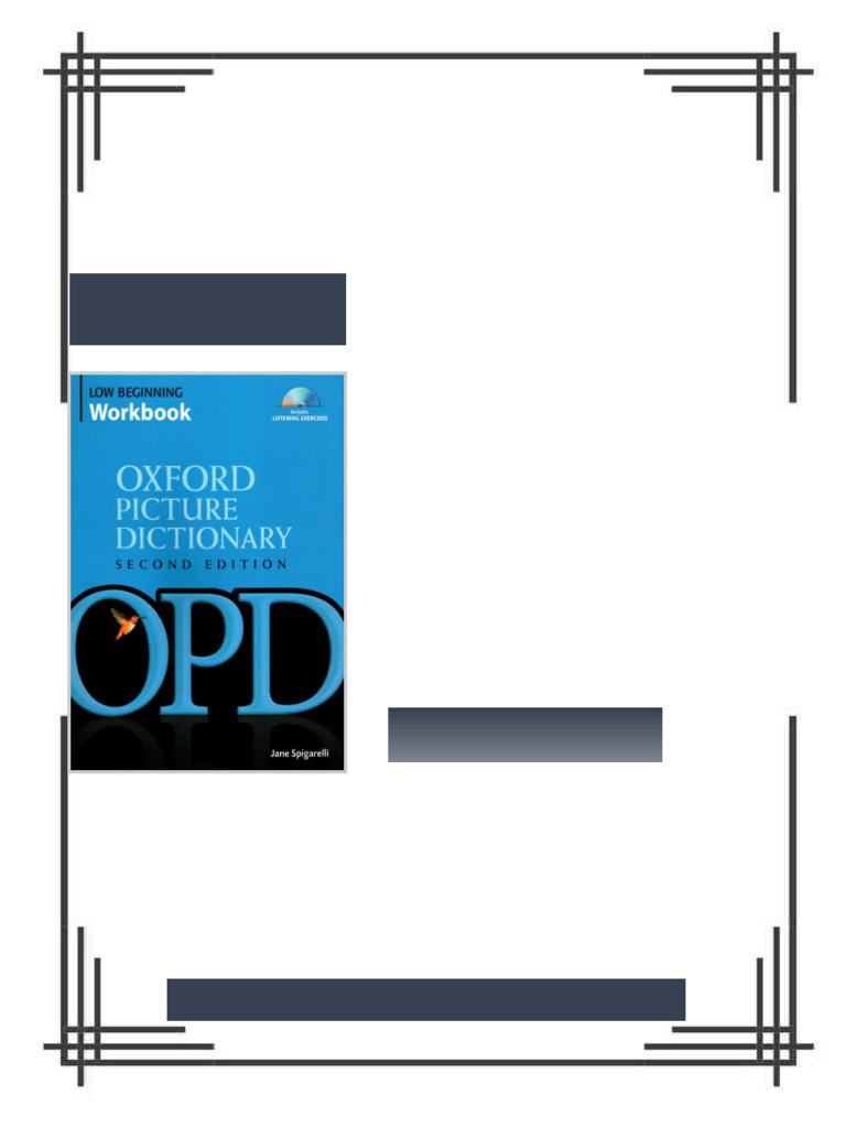 Oxford Picture Dictionary Low Beginning Workbook Vocabulary ...