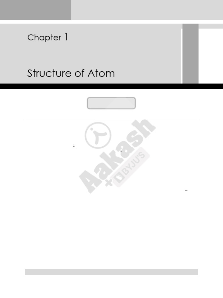 01. Structure of Atom | PDF | Electron | Atoms