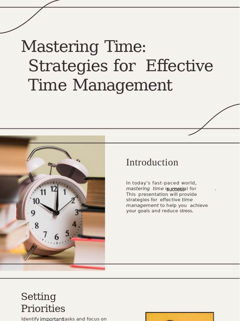 Effective Time Management Strategies | PDF