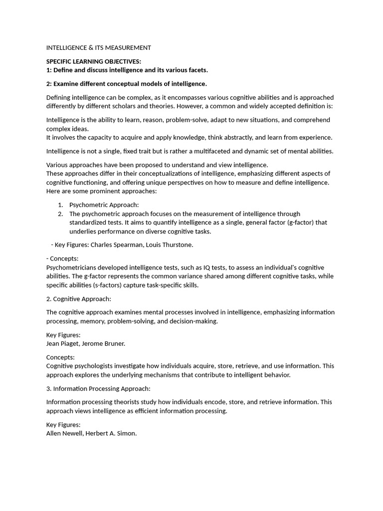 Intelligence & Creativity | PDF | Intelligence | Intelligence Quotient