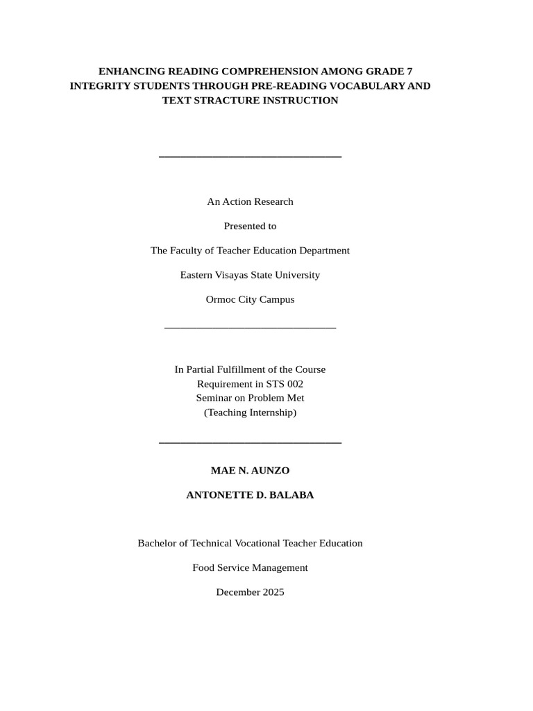 AR Enhancing Reading Comprehension Final | PDF | Reading Comprehension ...