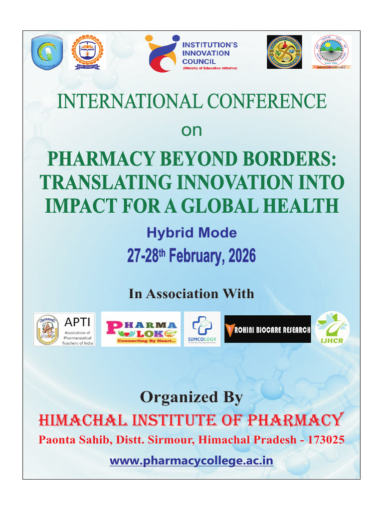 International Pharmacy Conference 2026 | PDF | Pharmacovigilance ...