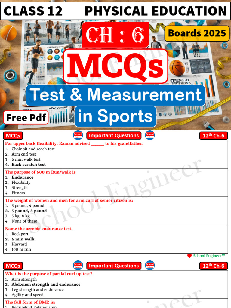 Chapter 6 MCQs_48168684_2025_01_03_19_20 | PDF | Flexibility (Anatomy)