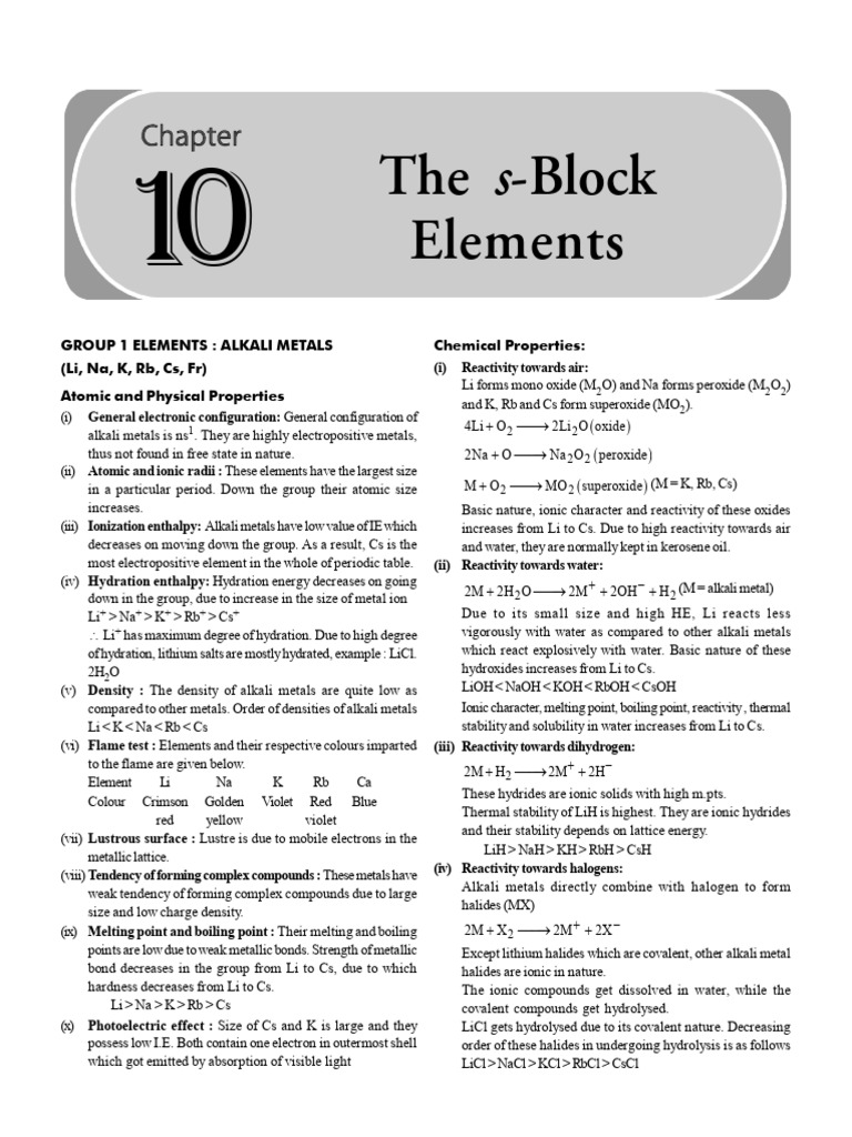 Alkali Metals: Properties and Reactivity | PDF | Sodium Chloride | Sodium