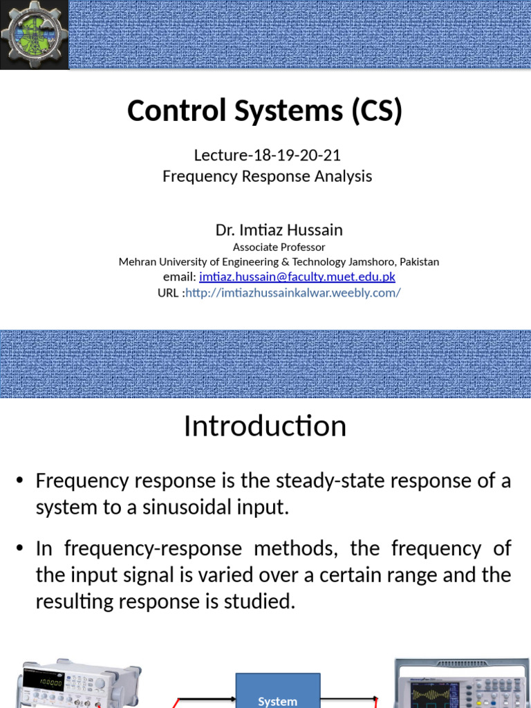 lecture-18-19-20_frequency_response_analysis | PDF | Telecommunications Engineering | Signal ...