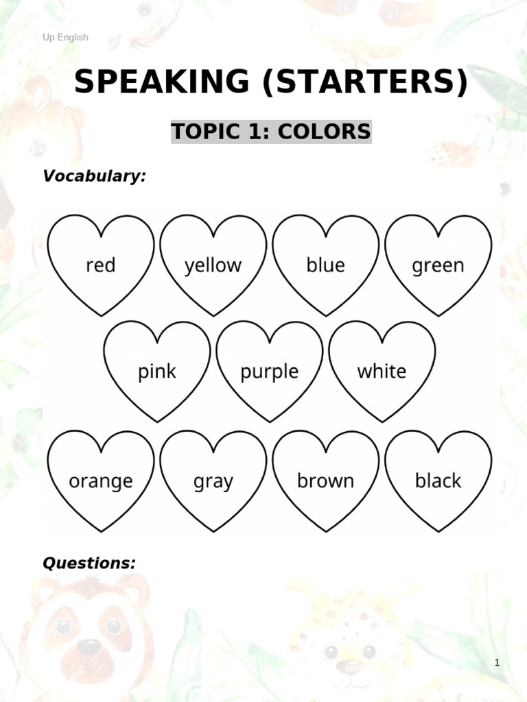 Speaking Starters | PDF