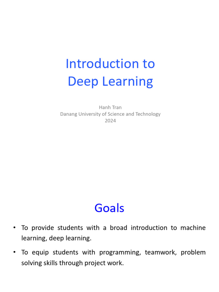 Introduction to Deep Learning Concepts | PDF | Machine Learning | Deep ...
