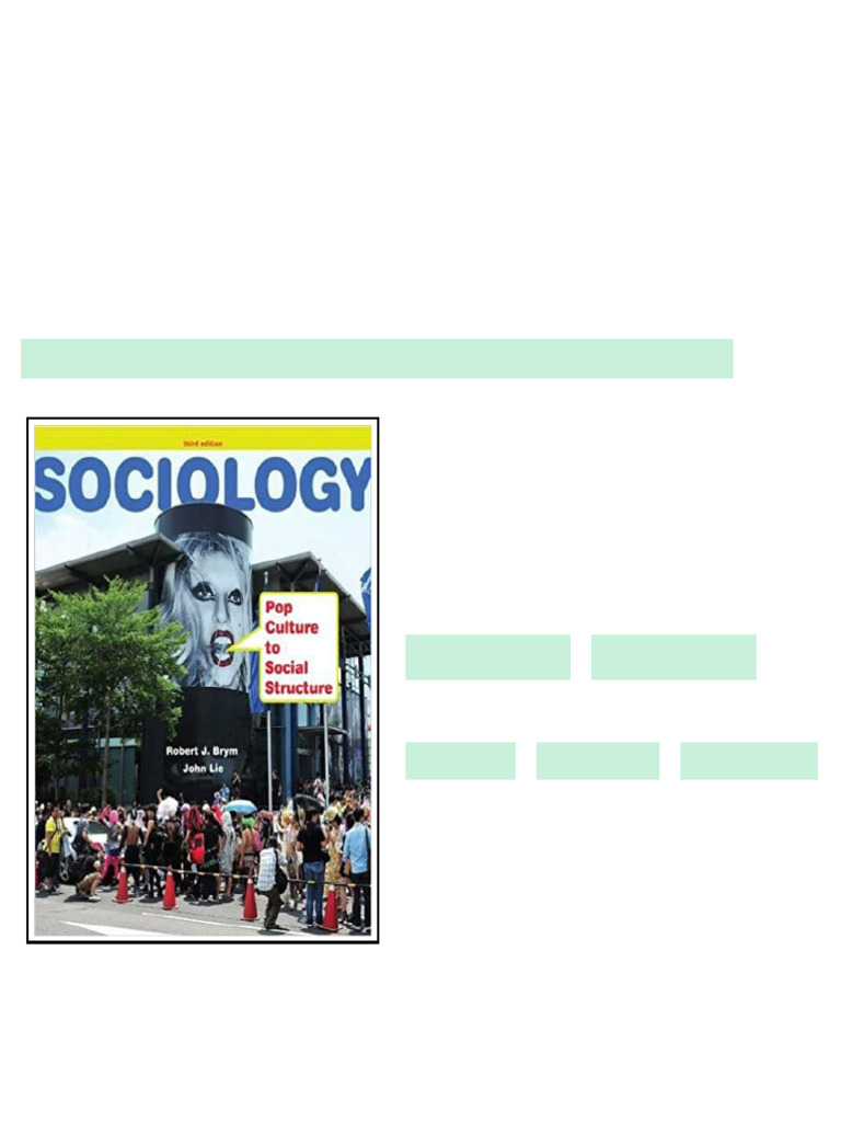 Test Bank for Sociology Pop Culture to Social Structure 3rd Edition ...