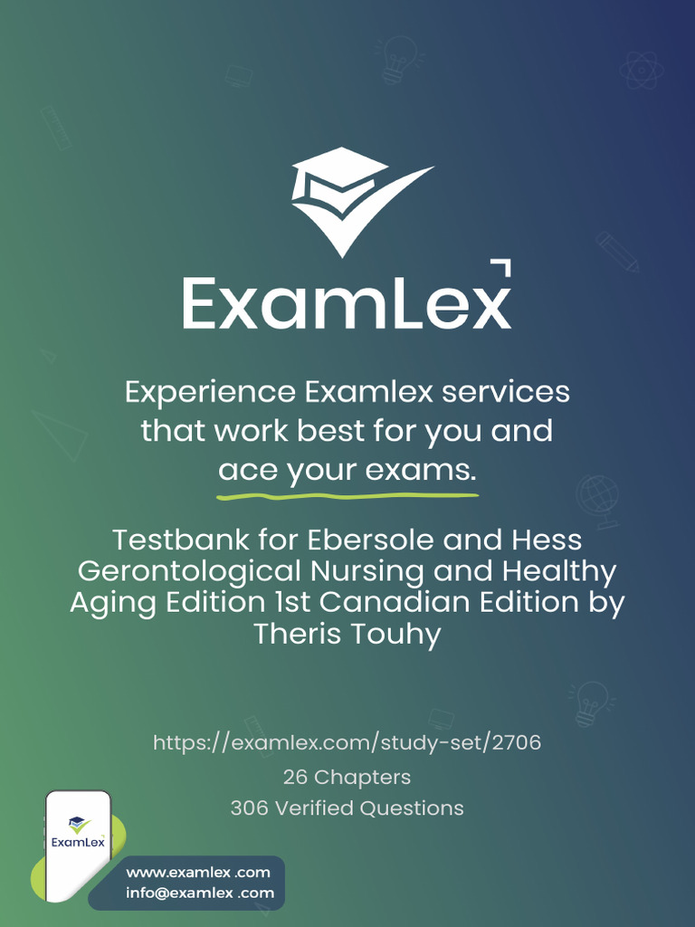 Testbank for Ebersole and Hess Gerontological Nursing and Healthy Aging ...