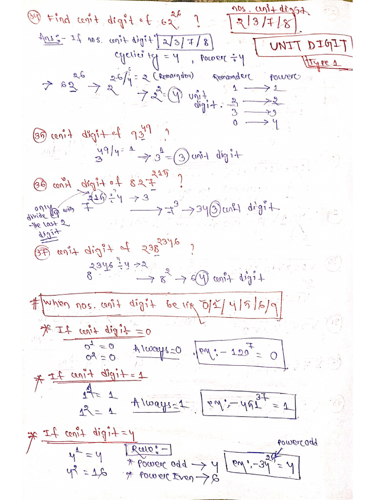 Unit Digit | PDF