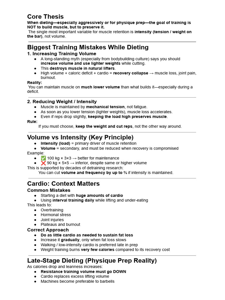 Lyle McDonald on How NOT to Train While Cutting | PDF | Strength ...