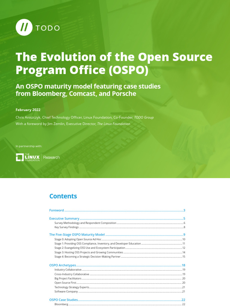 Evolution of the Open Source Program Office - Report | PDF | Open Source