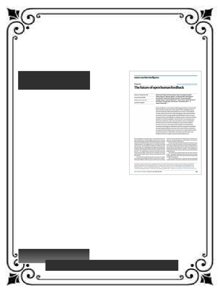 The future of open human feedback by Shachar Don-Yehiya & Ben ...