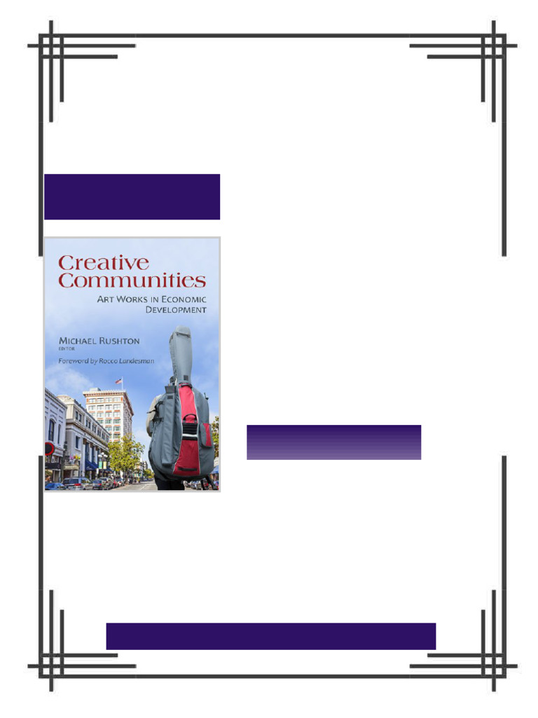 Creative Communities Art Works in Economic Development 1st Edition ...