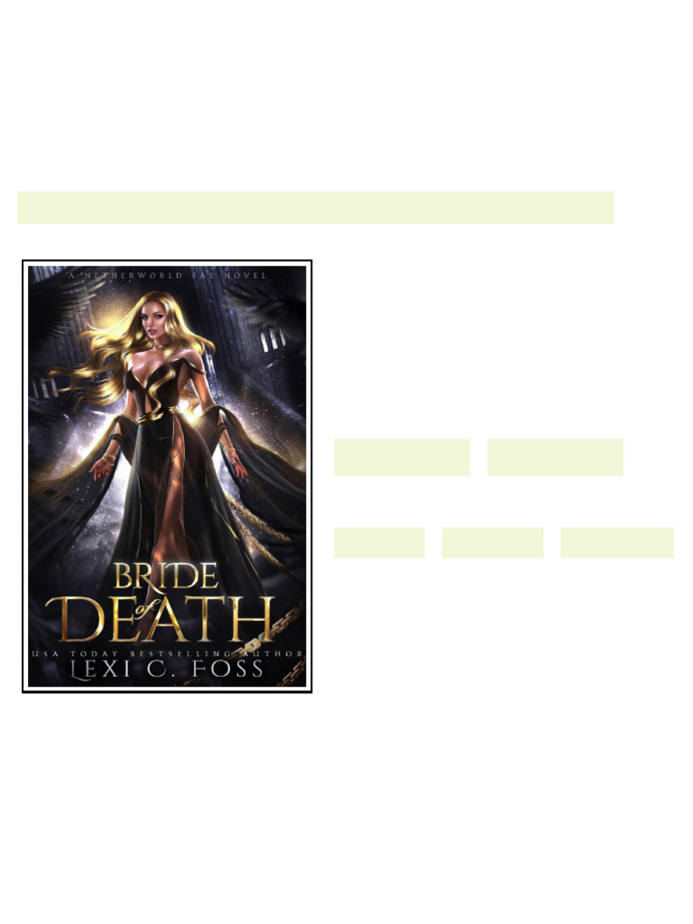 Bride of Death (Netherworld Fae Book 1) 2026 full ebook version | PDF