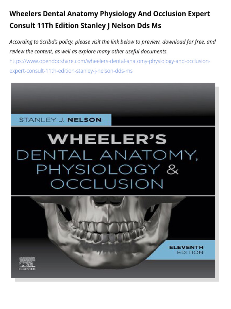 2519503Wheelers Dental Anatomy Physiology And Occlusion Expert Consult ...