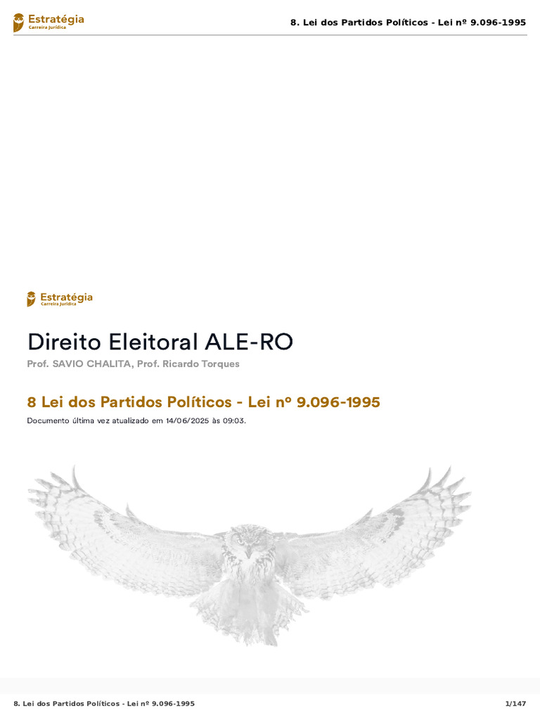 Lei dos Partidos Políticos: Análise e Funções | PDF | Mandamus | Eleições