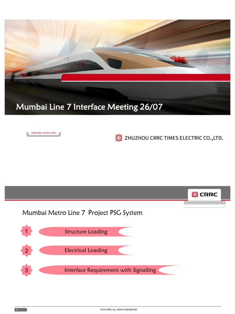 Interface Meeting of Mumbai Metro Line 7 Project 260719 | PDF ...