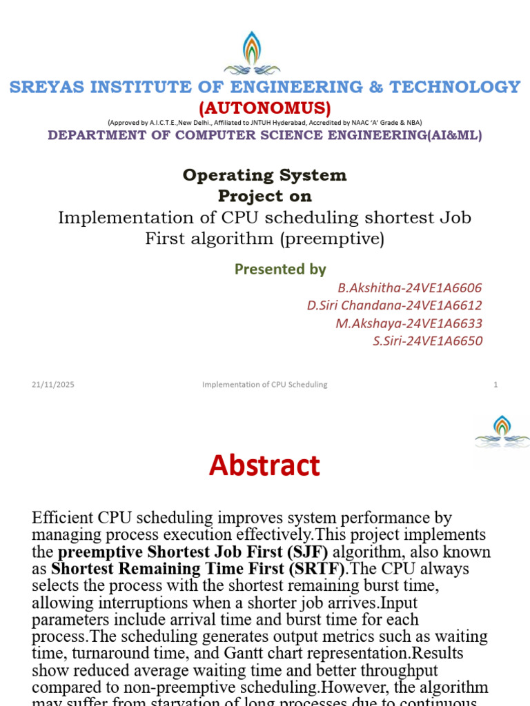 OS Project | PDF | Scheduling (Computing) | Operating System