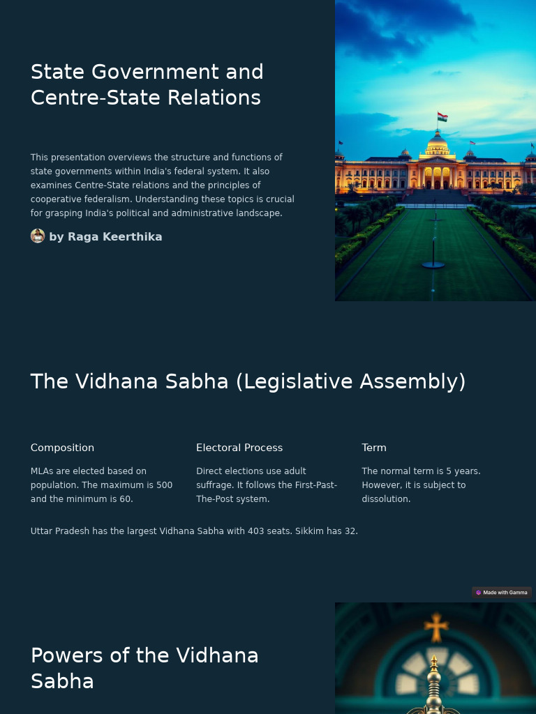 Module 1 State Government and Centre State Relations | PDF | Governance ...