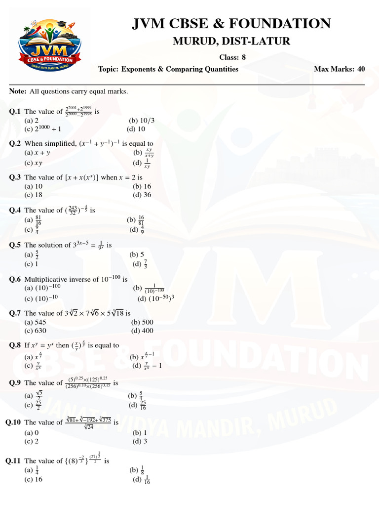 Class 8 Math | PDF | Mathematics | Number Theory