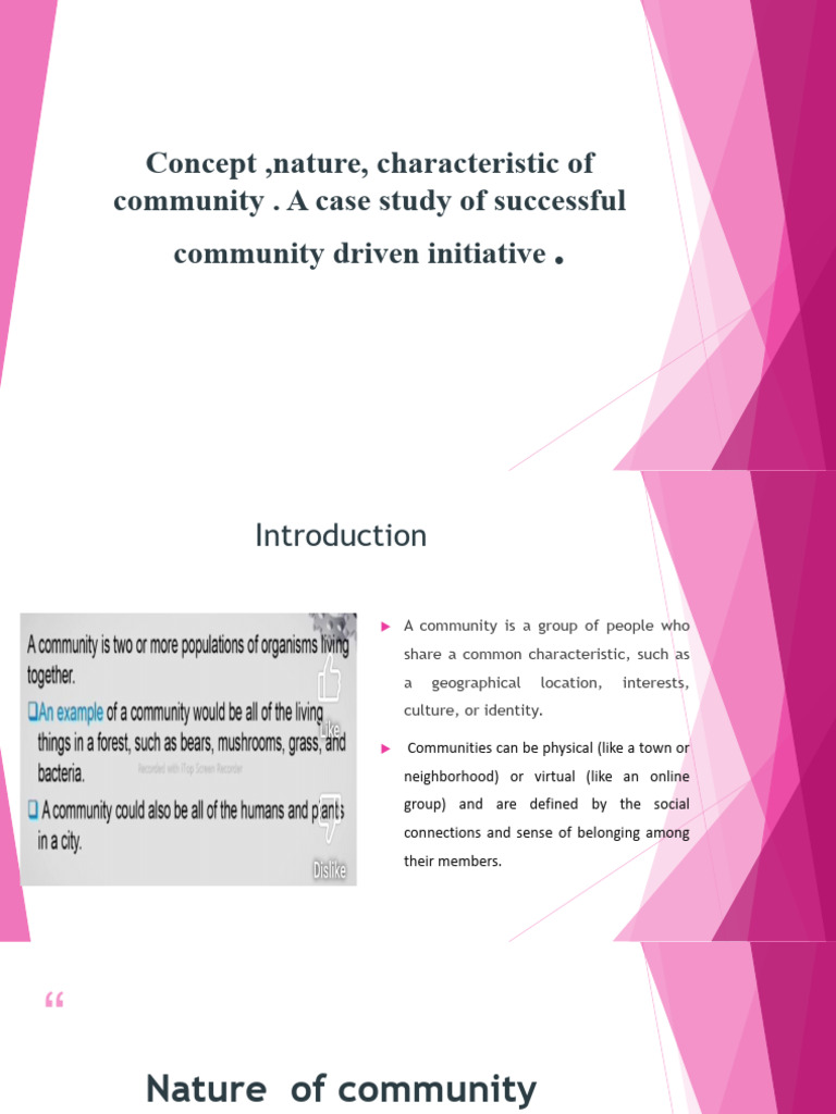 Concept ,Nature, Characteristic of Community | PDF