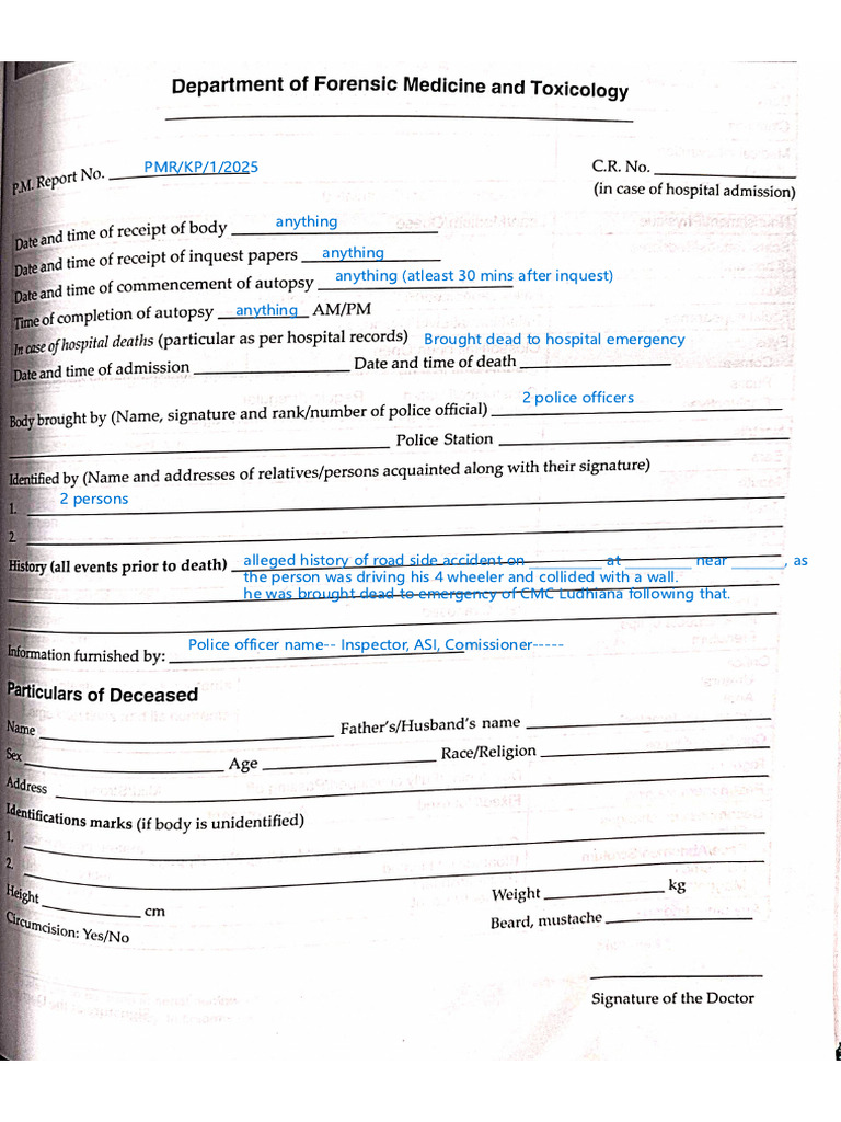 PMR Rsa Sample 2022 | PDF | Blood | Medical Specialties