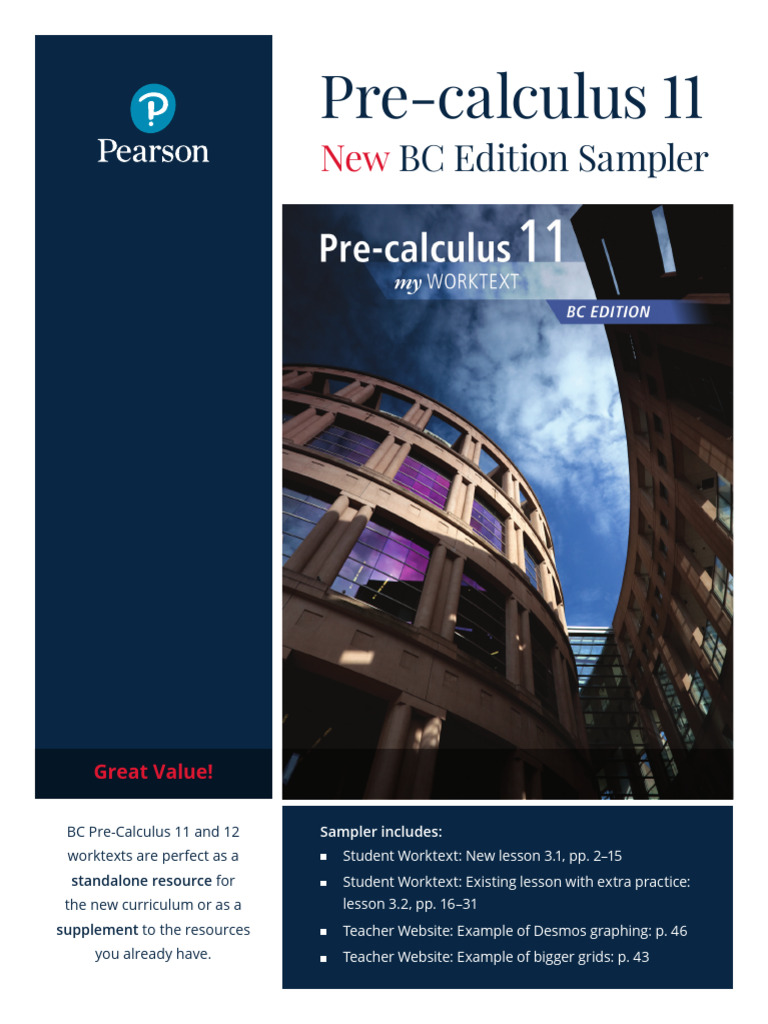 PreCalSampler New | PDF | Factorization | Quadratic Equation
