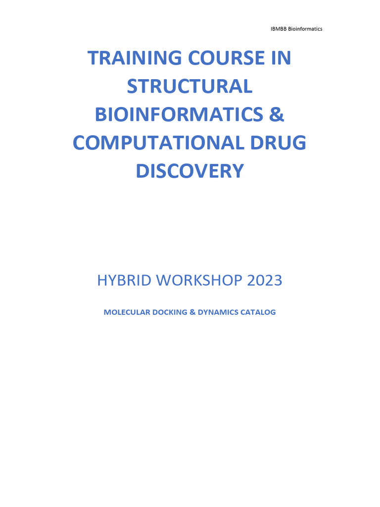 Structural Bioinformatics Workshop 2023 | PDF | Protein Data Bank ...