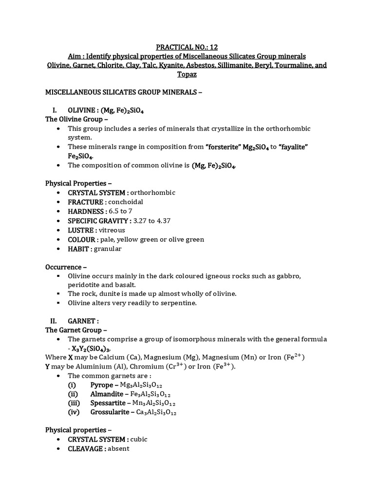 P-12 | PDF | Minerals | Mineralogy