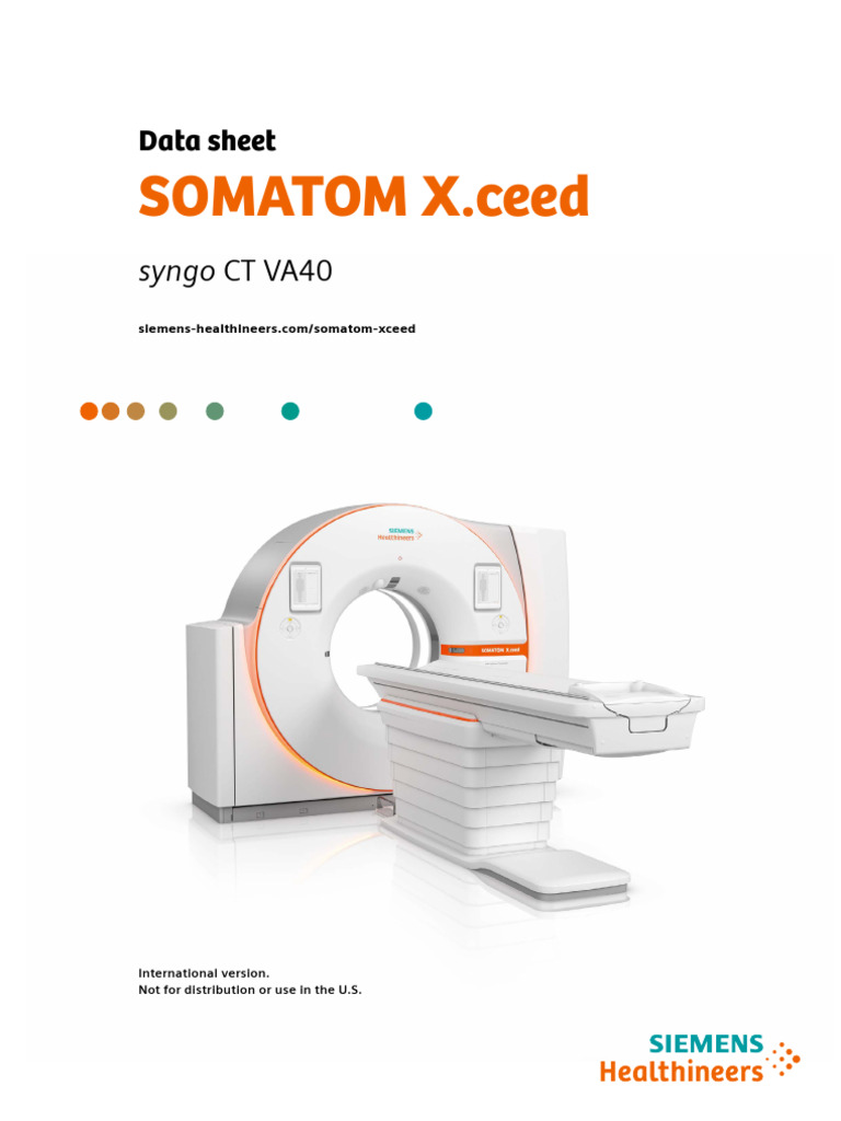 Ct Somatom x Ceed Va40 Data Sheet | PDF | Ct Scan | Radiology