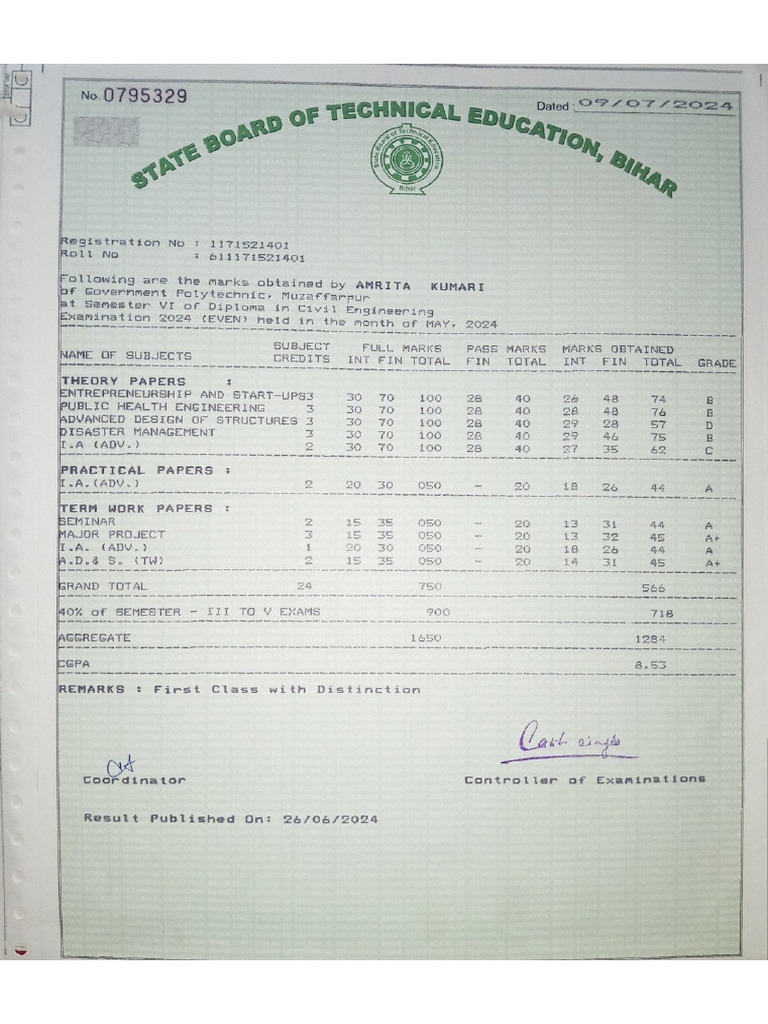 Mark Sheet | PDF
