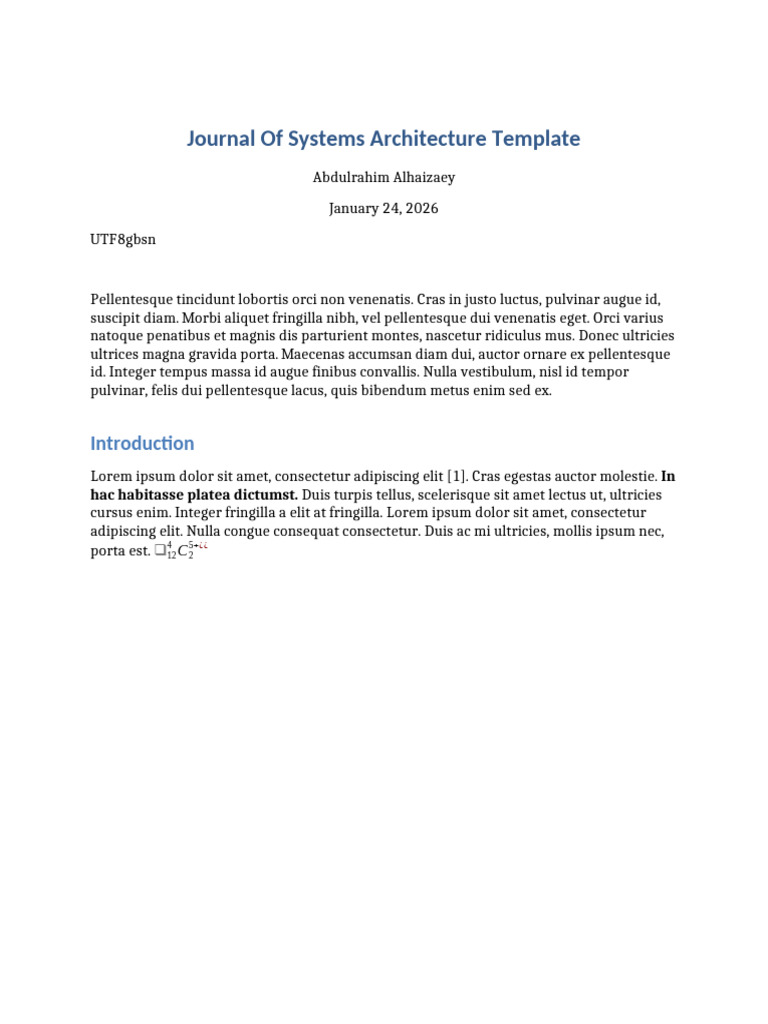 Journal of Systems Architecture Template | PDF