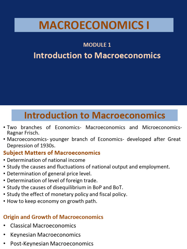 MACROECONOMICS I Module 1_Intro to Macro | PDF | Macroeconomics | Economic Equilibrium
