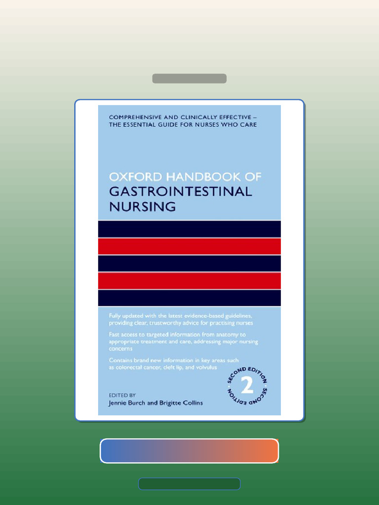 Oxford Handbook of Gastrointestinal Nursing 2nd Edition Jennie Burch E ...