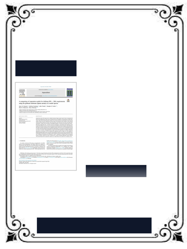 A comparison of regression models for defining EPA + DHA requirements ...