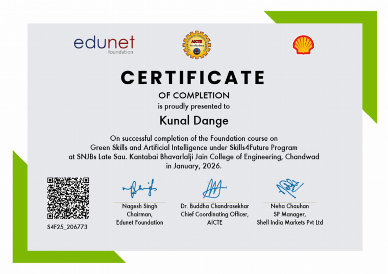 Kunal Dange Completion | PDF