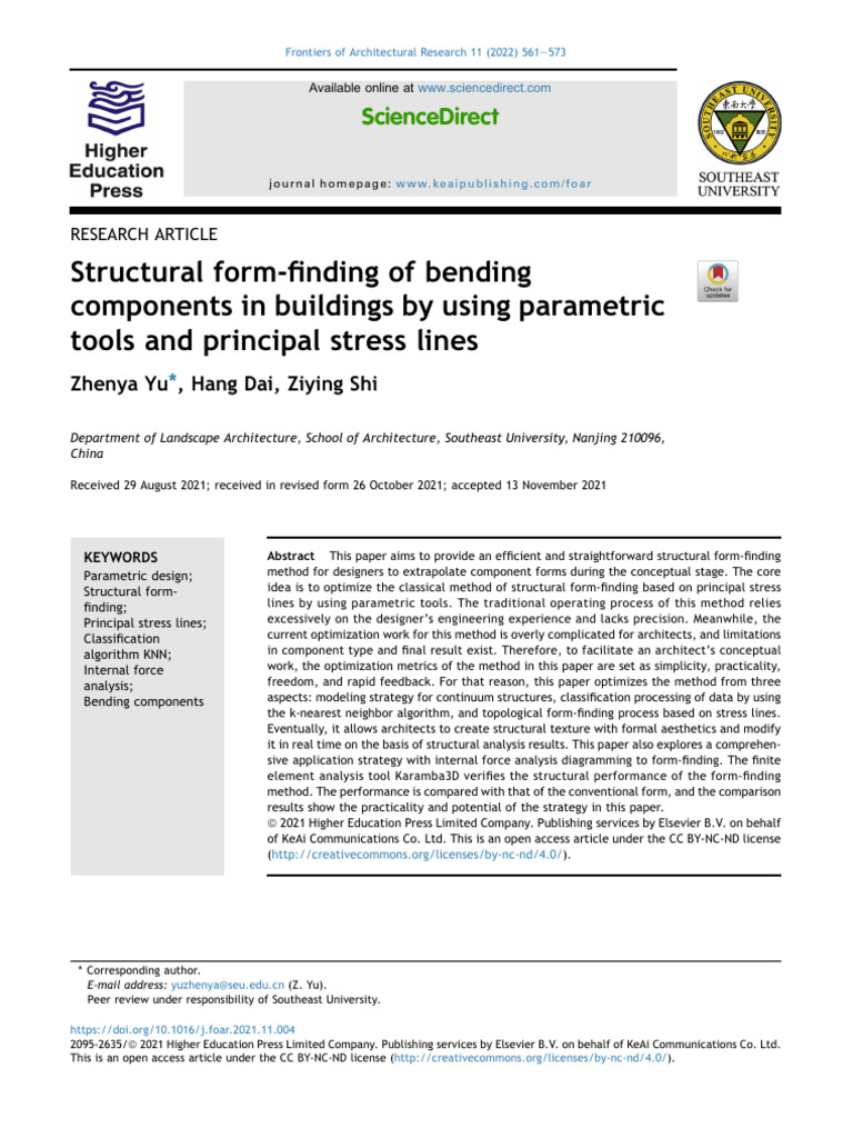 Parametric Structural Form-Finding Techniques | PDF | Bending | Stress ...