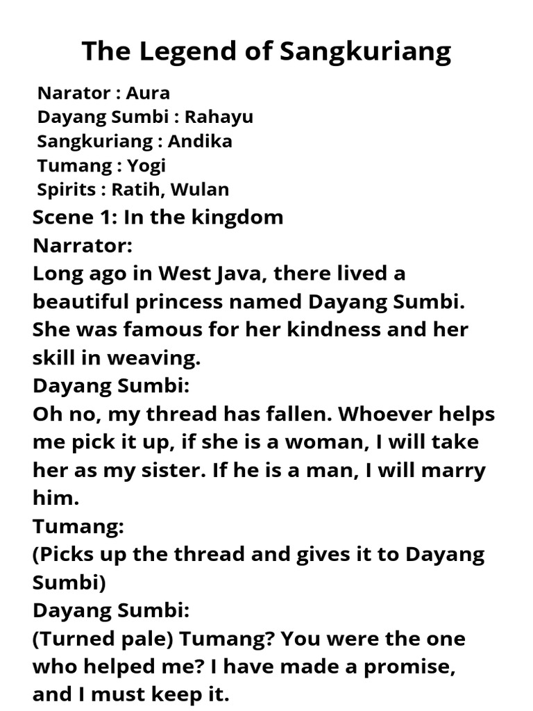 The Legend of Sangkuriang 20260121 201444 0000 | PDF | Traditional ...