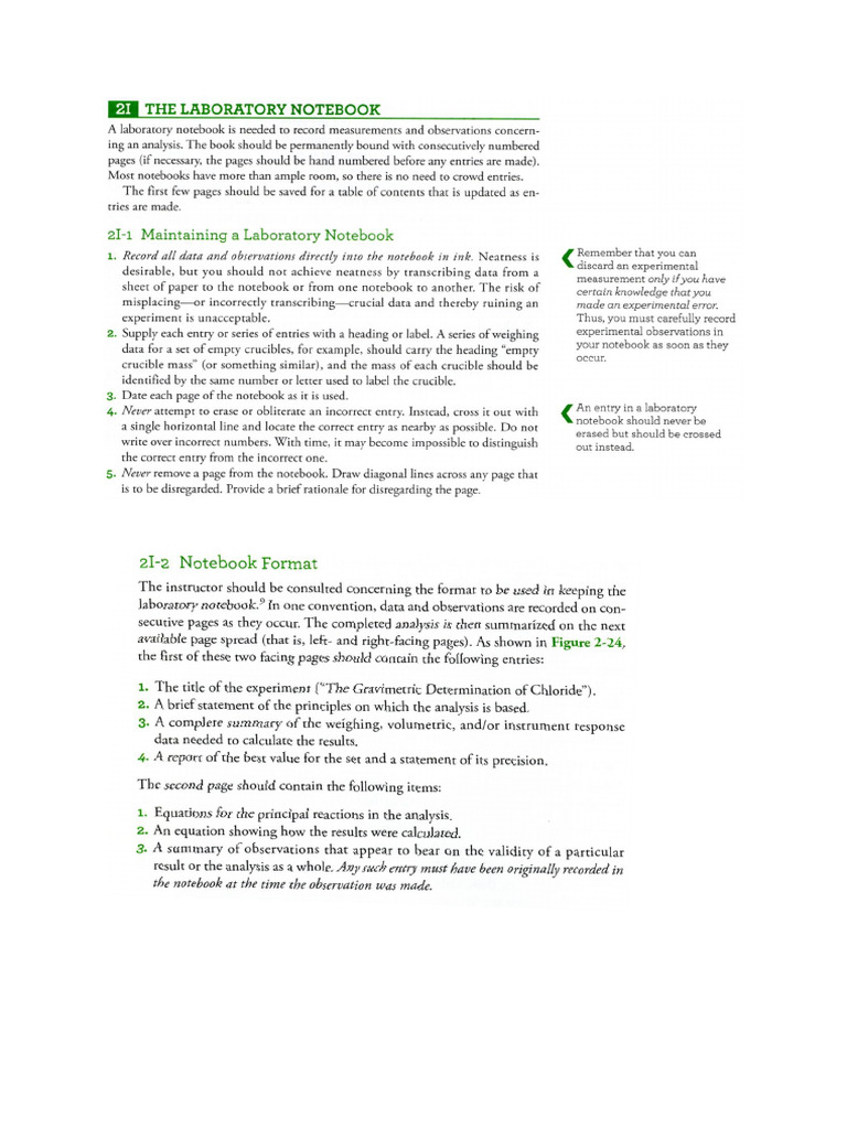 How To Prepare Lab Notebook | PDF