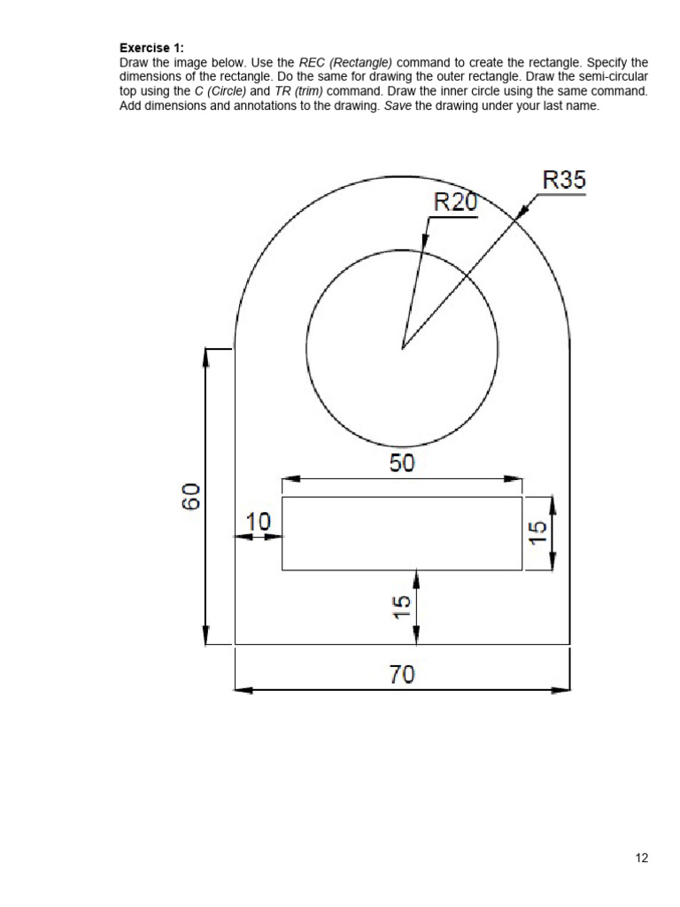 Rectangle and Circle Drawing Exercise | PDF
